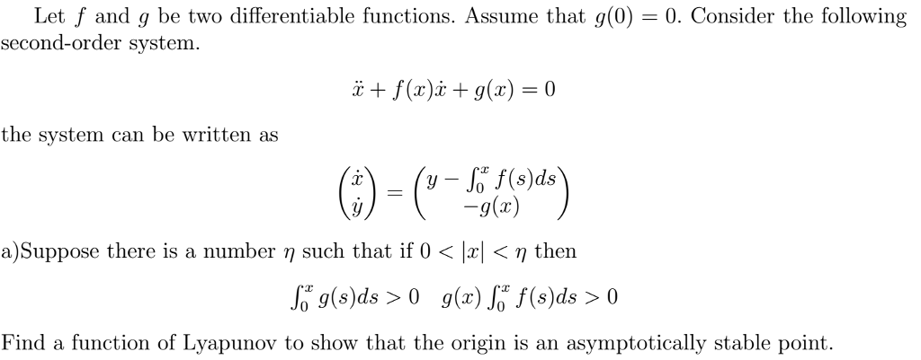 Solved Let f and g be two differentiable functions. Assume | Chegg.com