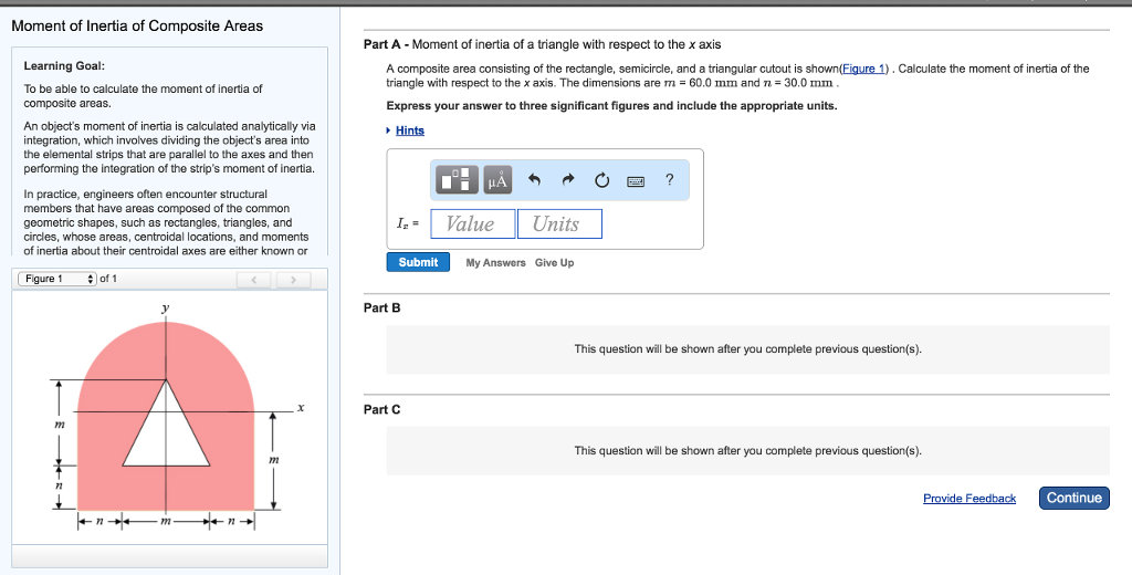 Solved Moment of Inertia of Composite Areas Learning Goal: | Chegg.com