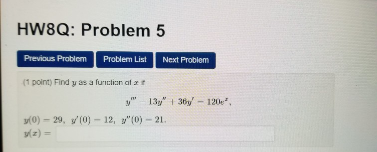 Solved HW8Q: Problem 4 Previous Problem Problem List Next | Chegg.com