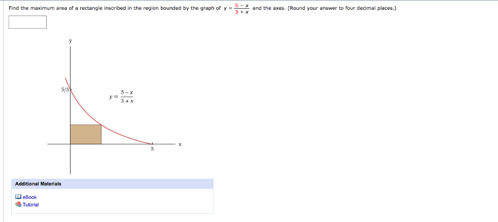 Solved Find the maximum area of a rectangle inscribed in the | Chegg.com