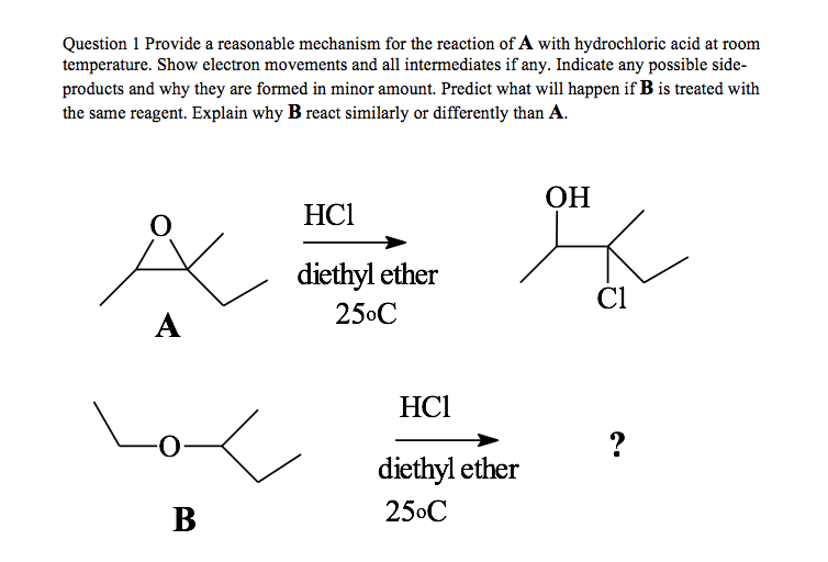 Solved Question 1 Provide a reasonable mechanism for the | Chegg.com