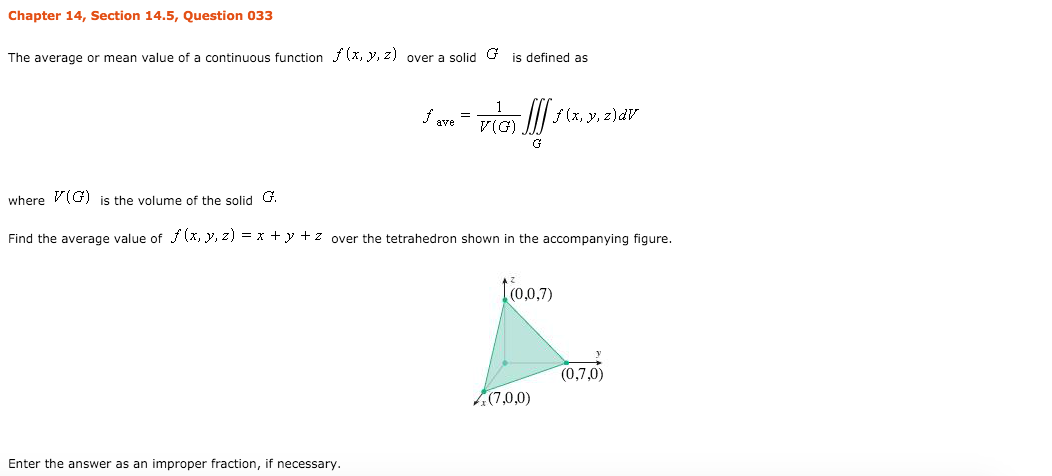 Solved The average or mean value of a continuous function | Chegg.com