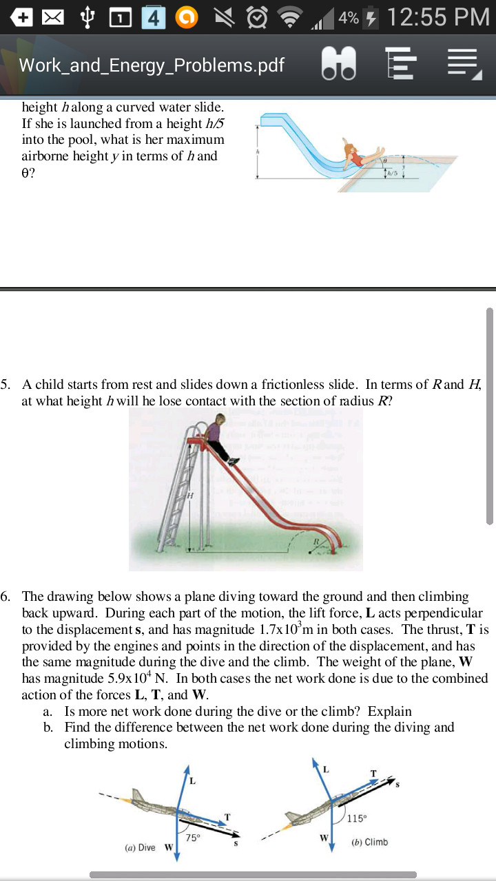 Solved A child slide slides down the frictionless slide | Chegg.com