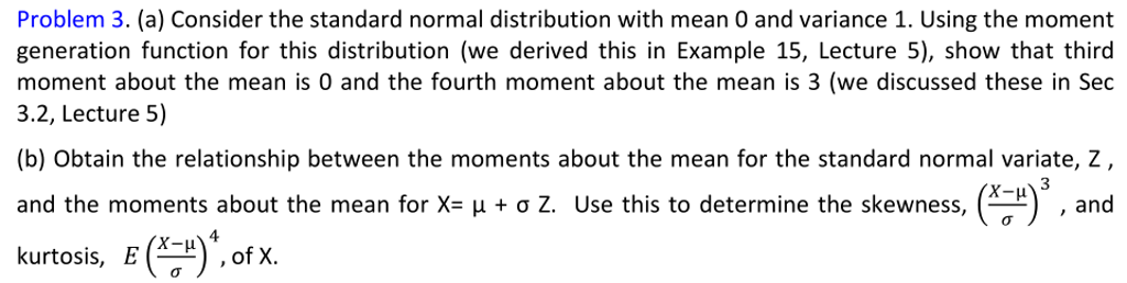 Consider the standard normal distribution with mean 0 | Chegg.com