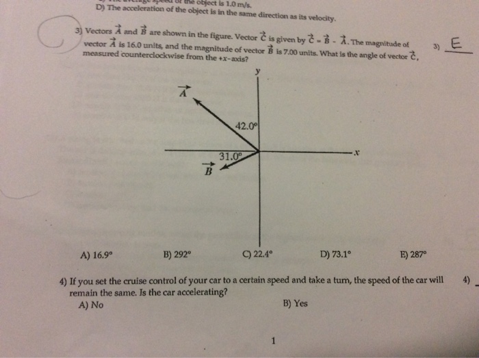Solved Vectors A and B are shown in the figure. Vector C is | Chegg.com