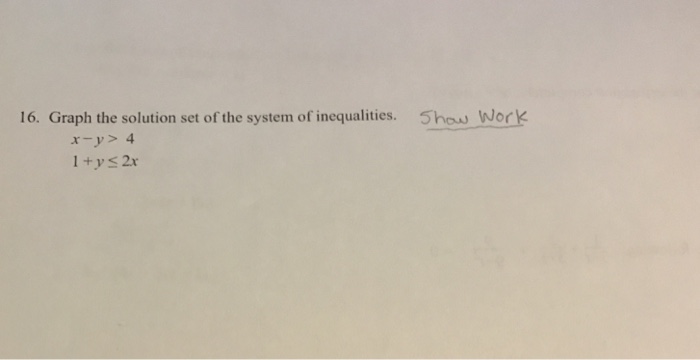 Solved Graph the solution set of the system of inequalities. | Chegg.com