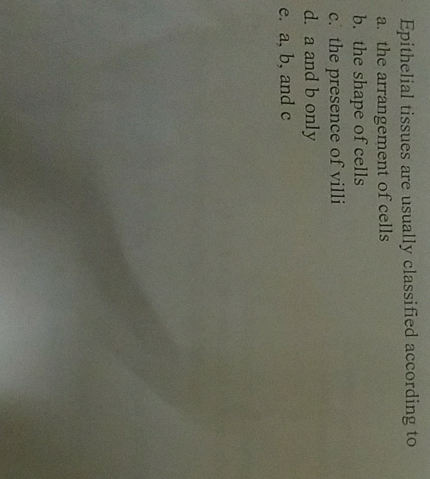 Solved Epithelial tissues are usually classified according | Chegg.com