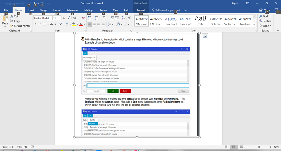 Document2 - Word Picture Tools Sign in File Insert | Chegg.com