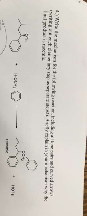 Solved Write the mechanism for the following reaction, | Chegg.com