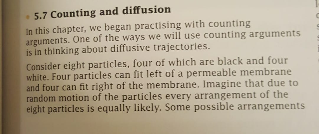 Solved 5 7 Counting And Diffusion In This Chapter We Began
