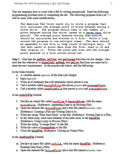 Starting Out with Programming Logic and Design This | Chegg.com