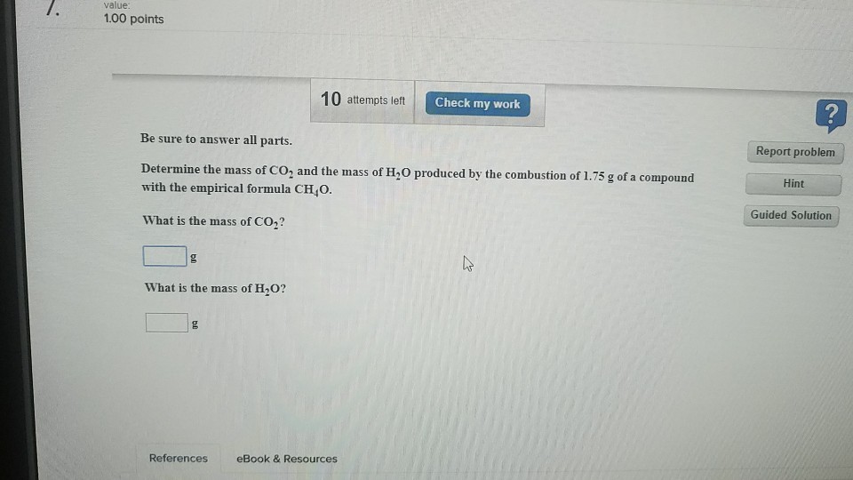 Solved value: 1.00 points 10 attempts left Check my work 2 | Chegg.com