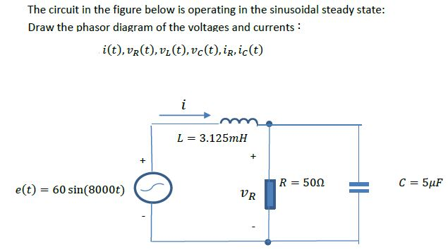 Solved The circuit in the figure below is operating in the | Chegg.com