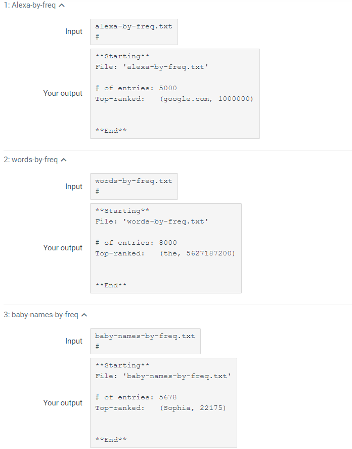Solved Summary: searching text files for (key, value) pairs, | Chegg.com