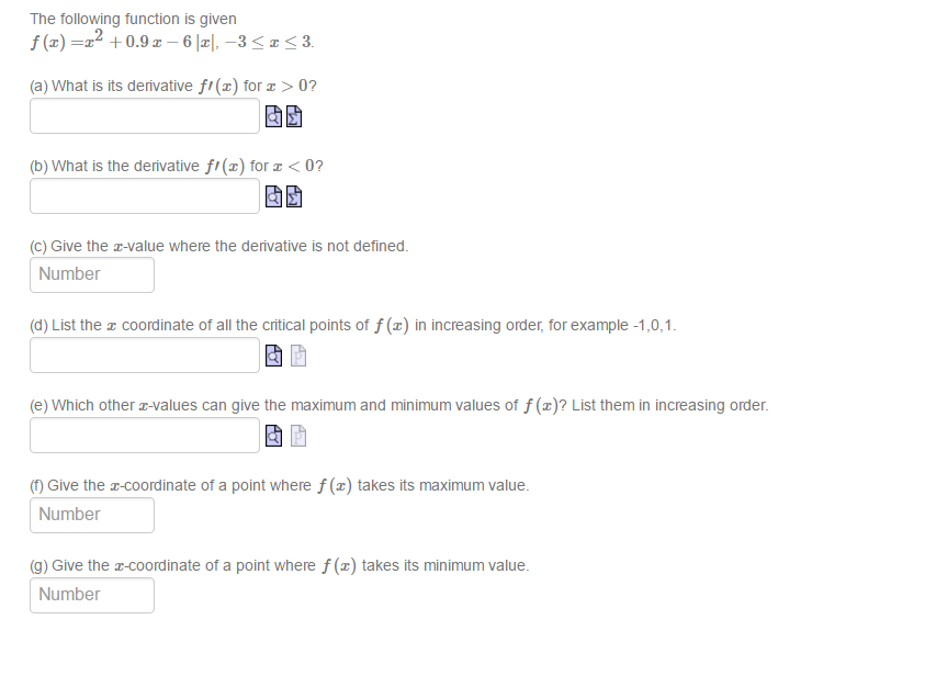 Solved The following function is given f(x) = x^2 + 0.9x - | Chegg.com