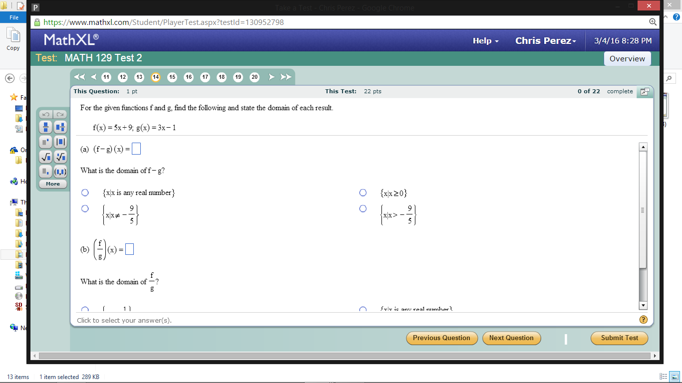 Solved https:// 130952798 MathXL Copy Test: MATH 129 Test 2 | Chegg.com