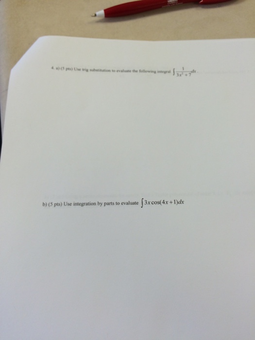 Solved Use to evaluate the following integral integral | Chegg.com