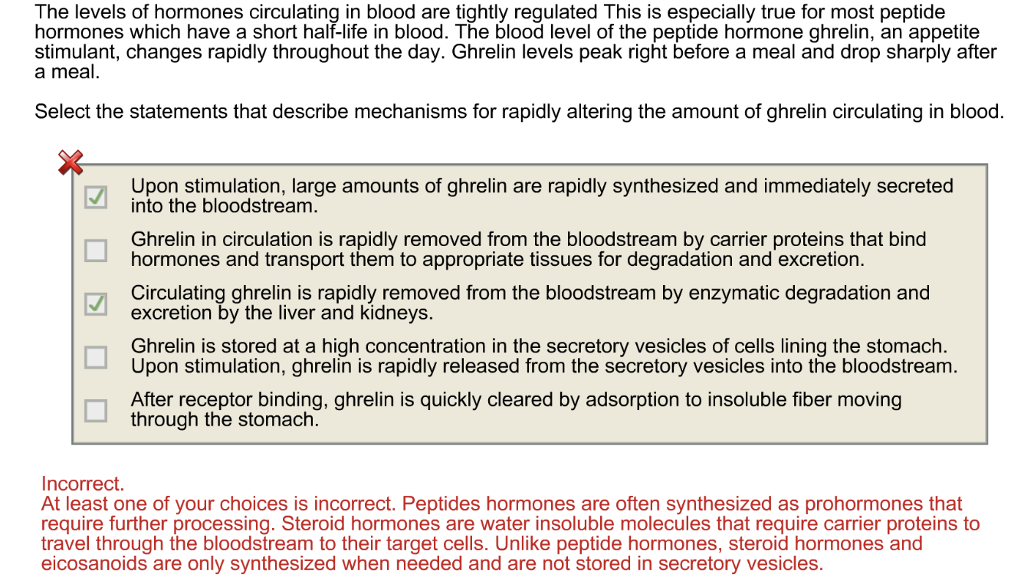 Solved: The Levels Of Hormones Circulating In Blood Are Ti... | Chegg.com
