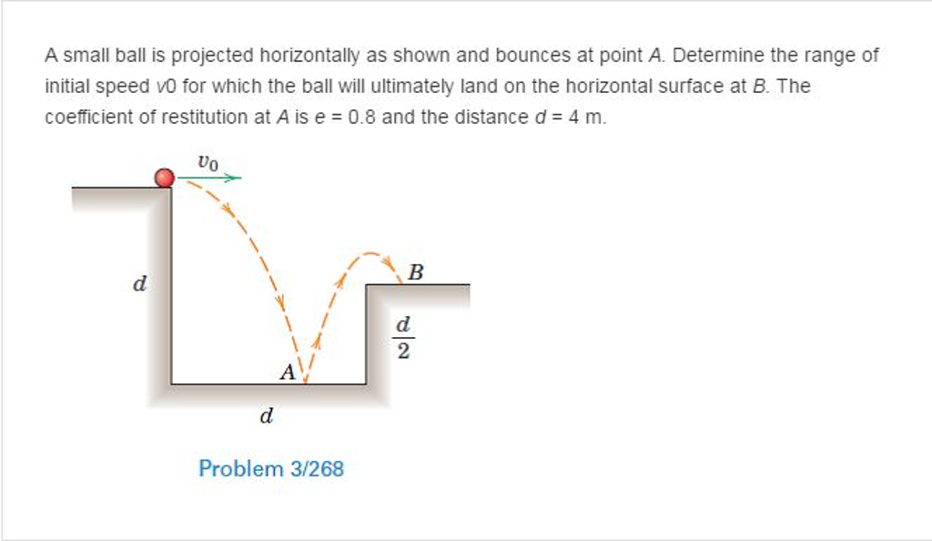 Solved A small ball is projected horizontally as shown and | Chegg.com Solved A small ball is projected horizontally as shown and | Chegg.com
