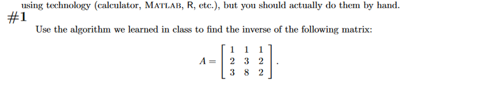 Solved Using technology (calculator, MATLAB, R, etc.), but | Chegg.com