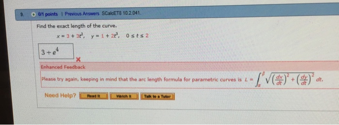 Solved Find the exact length of the curve. x = 3 + 3t^2, y = | Chegg.com