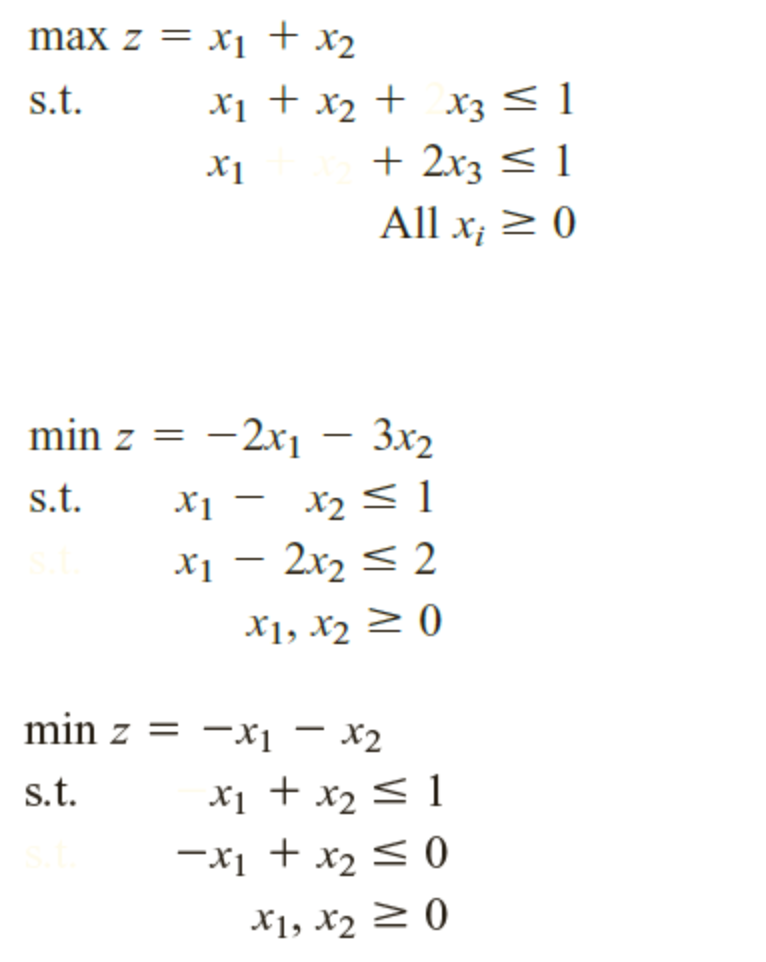 Solved max z = x1 + x2 s.t. + 2x3 S1 All x 0 min z =- s.t | Chegg.com
