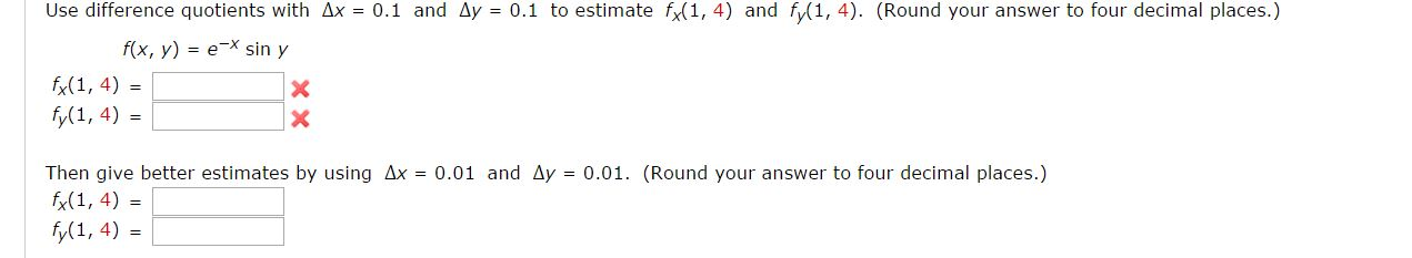 Solved Use difference quotients with Delta x = 0.1 and Delta | Chegg.com