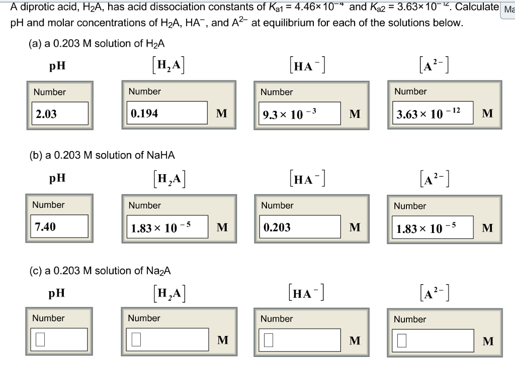 Solved 46x10-4 and Ka2 = 3.63x10-12. Calculate Ma |protic | Chegg.com