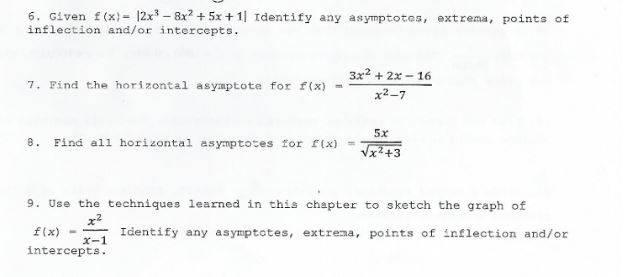 Solved Given f(x) = | 2x^3 - 8x^2 + 5x + 1 | Identify any | Chegg.com