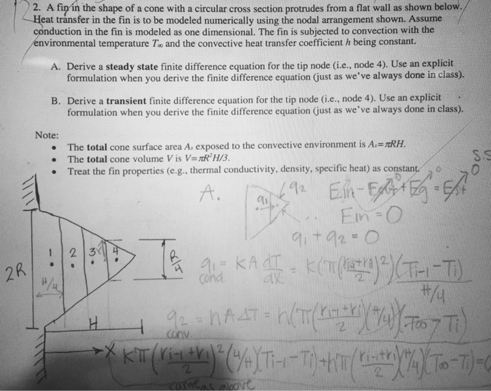 Derive a steady state finite difference equation for | Chegg.com