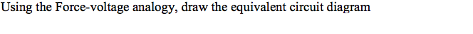 Solved Using the Force-voltage analogy, draw the equivalent | Chegg.com