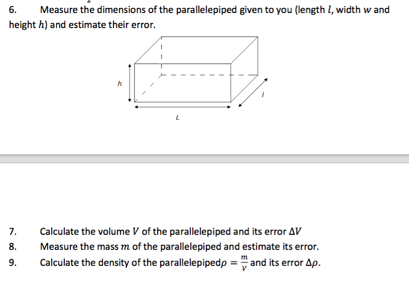 Solved 6. Measure the dimensions of the parallelepiped given | Chegg.com