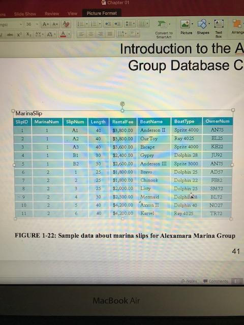 Solved Complete Alexamara Marina Group Database: Problems | Chegg.com