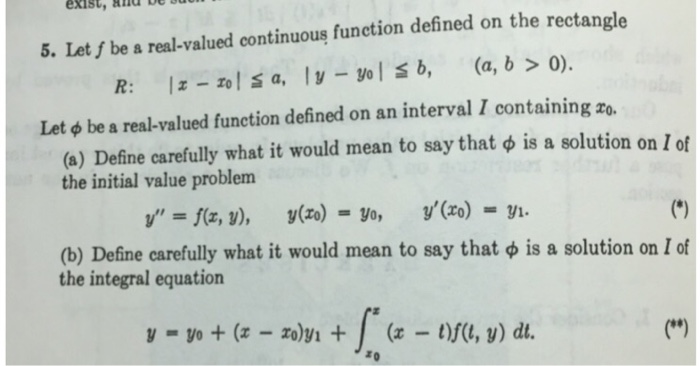 Solved Let f be a real-valued continuous function defined on | Chegg.com