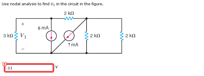 Solved Use nodal analysis to find Vi in the circuit in the | Chegg.com