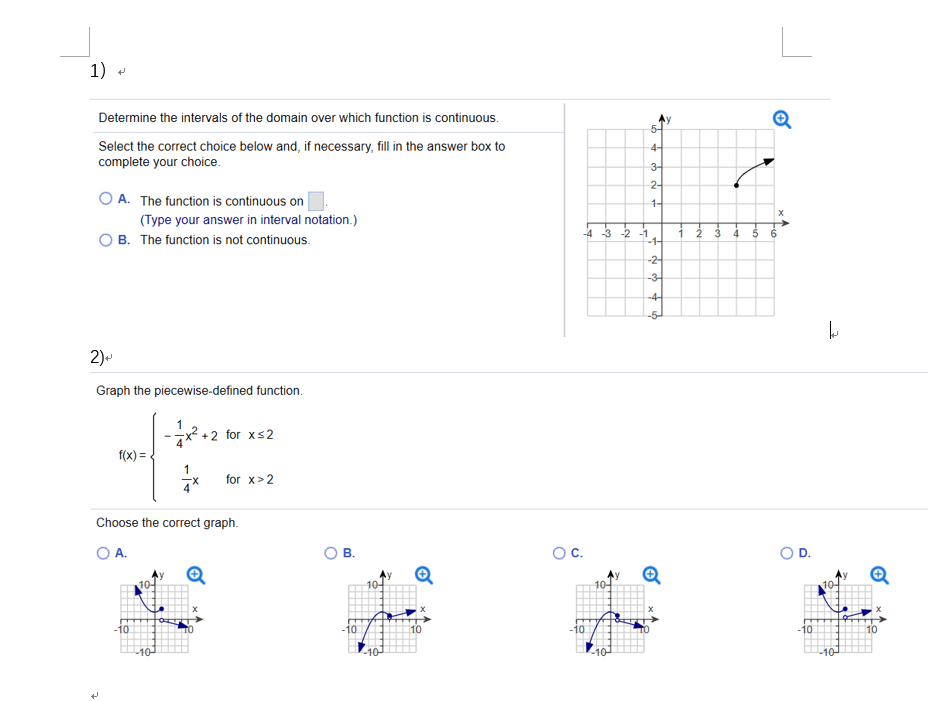 Solved Determine the intervals of the domain over which | Chegg.com