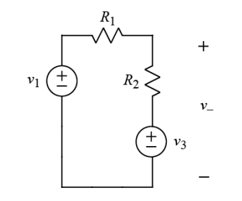 Solved Use Kirchhoff's and Ohm's law to find voltage drop v– | Chegg.com