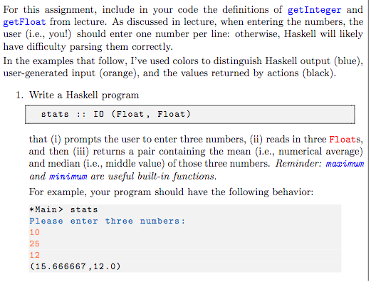 Solved For this assignment, include in your code the | Chegg.com