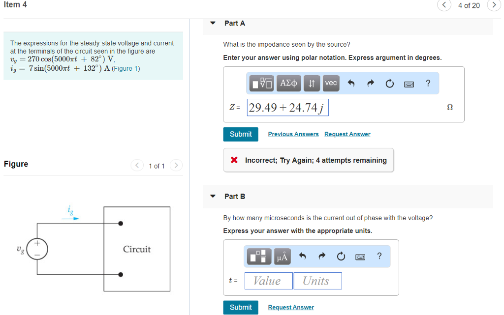 Solved Item 4 4 of 20> Part A The expressions for the | Chegg.com