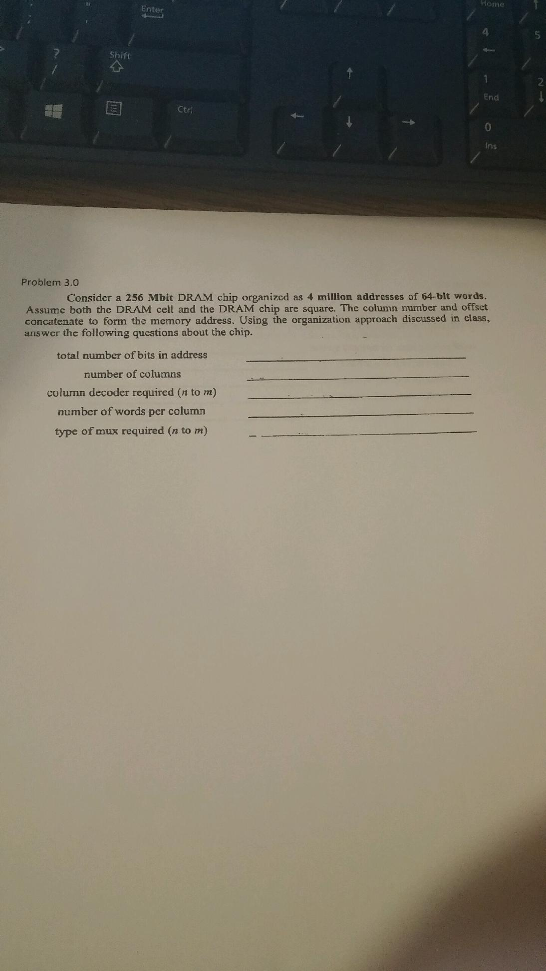 Solved Problem 5.0 Design a 8 million by address 8 bit | Chegg.com