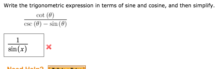 Solved Write the trigonometric expression in terms of sine | Chegg.com