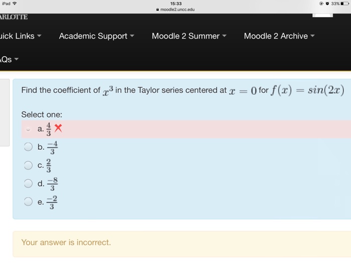 Solved Find the coefficient of x^3 in the Taylor series | Chegg.com