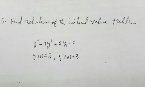 Solved Find solution of the initial value problem y" - 3y' | Chegg.com