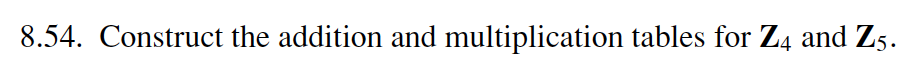 Solved 8.54. Construct the addition and multiplication | Chegg.com