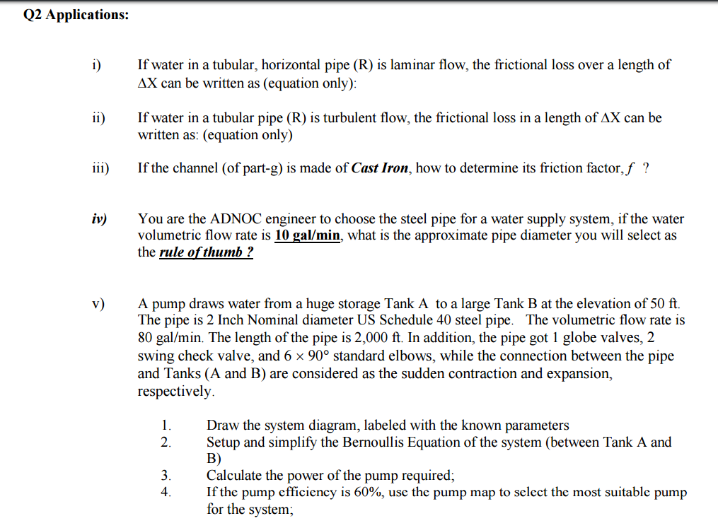If water in a tubular, horizontal pipe (R) is laminar | Chegg.com
