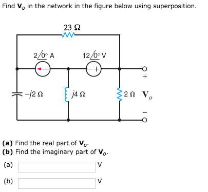 Solved Find V_o in the network in the figure below using | Chegg.com