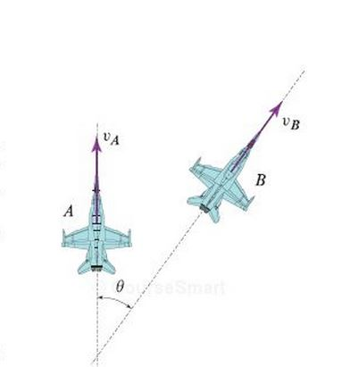 Solved Airplanes A and B are flying along straight lines | Chegg.com