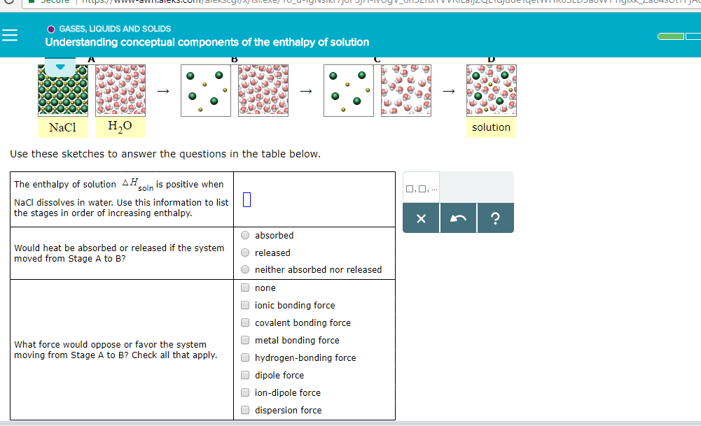 Solved A small amount of sodium chloride NaCl is dissolved | Chegg.com Solved A small amount of sodium chloride NaCl is dissolved | Chegg.com