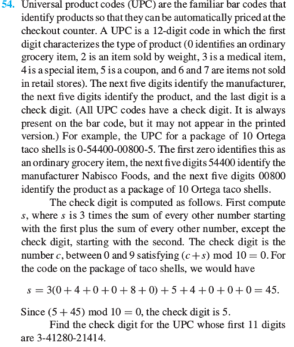 Solved Universal product codes (UPC) are the familiar bar | Chegg.com