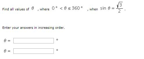 Solved Find all values of theta, where 0 degree